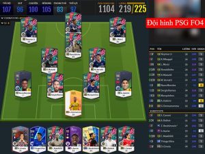 Đội hình PSG FO4 | Xây dựng team Paris Saint Germain FO4 chất